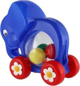 SMĚR Tahací hračka Slon s míčky / Plast / 20x18x9,5 cm / 12m+