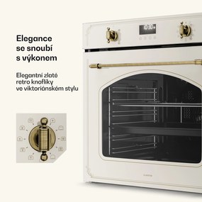 Klarstein Victoria pyro-trouba | elektrická trouba s funkcí pyrolýzy | 3150 W | 76 l | 60 cm