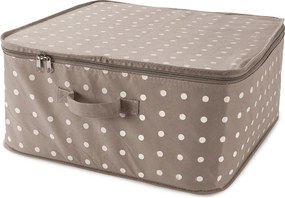Béžový box na uložení oblečení Compactor Dots, 46 x 20,5 cm