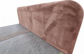 Čalouněná postel boxspring FORENA 140x200 cm starorůžová Matrace: Matrace Bonell pružinová