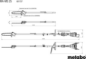 Nástavec s vyvětvovací pilou Metabo MA-MS 25