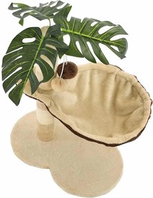 Škrabadlo pro kočky se sisalovými sloupky 50 cm béžovo-hnědé 170595