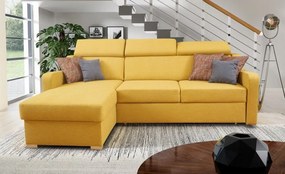 Casarredo - Komfort nábytek Rohová sedací souprava KELINA, rozkládací s úložným prostorem, výběr látek | Vyberte si potah u korpusu a boků:: solar 61,potah: solar 12