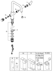 GROHE 30595DC0 - Dřezová baterie BLUE PURE nerez