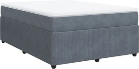 Box spring postel s matrací tmavě šedý 140 x 190 cm samet 3285639