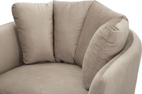Designové křeslo Kiev šedé/zlaté