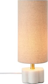 Bílá/béžová lněná stolní lampa (výška 33 cm) Joline – Ellos Home