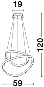 LED lustr Aries 59 černé