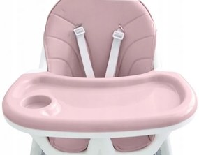 ECO TOYS dětská jídelní židlička 2v1 růžová