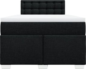 Box spring postel s matrací černá 120x200 cm textil 3288171