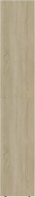 vidaXL Knihovna 36 x 30 x 171 cm dřevotříska [802870] Barva: bílá a dub sonoma