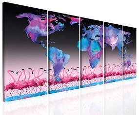 Malvis ® Obraz - Svět plameňáků Velikost: 150x60 cm
