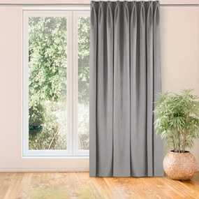 Závěs Homede Vila s řasící páskou Flex 9,5 cm a dvojitým záhybem šedý