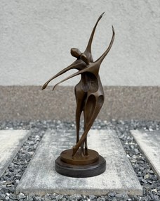 Bronzová socha - Tančící pár - moderní figurální soška