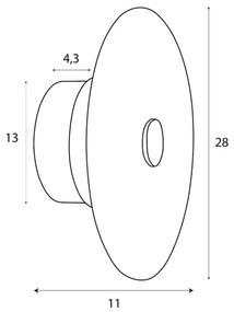 MAXLIGHT W0356 - LED Nástěnné svítidlo ALLURE LED/5W/230V pr. 28 cm zlatá/čirá
