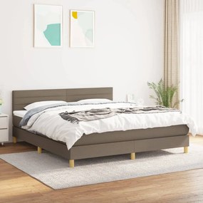 Box spring postel s matrací taupe 180x200 cm textil 3140717