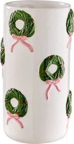 X-MAS Váza adventní věnce - bílá