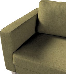 Potah na pohovku IKEA Karlstad, 3-místná, rozkládací barva zelená látka pletený vzor