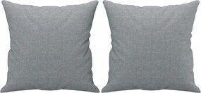 2dílná sedací souprava s polštáři světle šedá textil 3202102