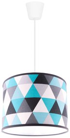 Závěsné svítidlo GARO, 1x textilní stínítko se vzorem (výběr ze 3 barev), (výběr ze 3 barev konstrukce), (fi 20cm)