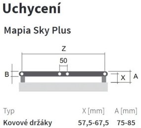 Isan Mapia Sky Plus 1200 x 600 mm koupelnový radiátor bílý