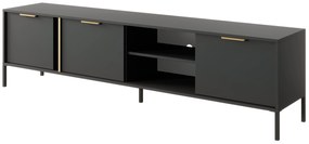 TV stolek/skříňka Lyran 3D (antracit + zlatá). 1071358