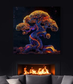 Obraz na plátně - Strom života Vesmírná míza FeelHappy.cz Velikost obrazu: 120 x 120 cm