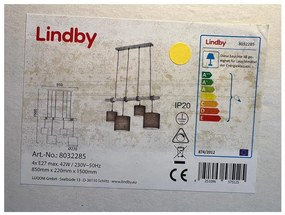 Lindby | Lindby - Lustr na lanku RUKAIA 4xE27/42W/230V | LW1328