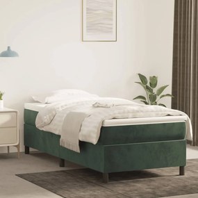 Rám postele s boxspringem tmavě zelená 90 x 190 cm samet 3121093