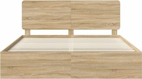 Rám postele s čelo Sonoma 200 x 200 cm Masivní borové dřevo 3412445