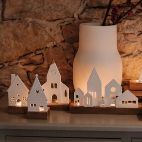 räder Svícen City Light, bílá barva, dřevo, porcelán
