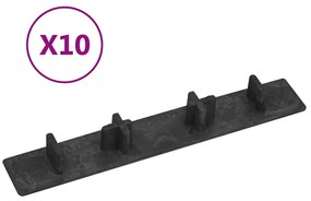 Koncové krytky 10 ks černé plast 149003