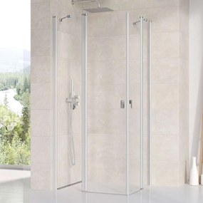 Ravak Chrome - Sprchové dveře CRV2-90, 88-90 cm, satin/čiré sklo 1QV70U00Z1