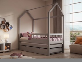 ADRK Furniture Postel Domek Artes II s matrací CH-ART-II-G-200-M
