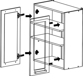 Casarredo - Komfort nábytek Kuchyňská linka DAKOTA 280 cm, bílá/dub kraft zlatý