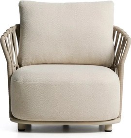 Krémové/taupe polstrované zahradní křeslo Osani – Kave Home