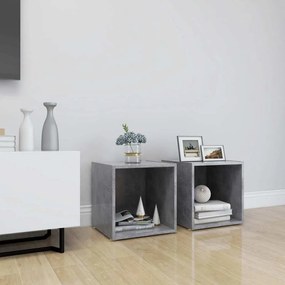 vidaXL TV stolky 2 ks 37 x 35 x 37 cm dřevotříska [805499] Barva: Betonová šedá