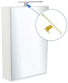 Comodo Zrcadlová skříňka Atica 50 ZS LED-G s osvětlením Any LED 30 G, zlatá