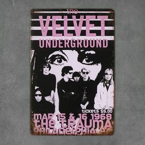 Kovová cedule Velvet Underground 1968