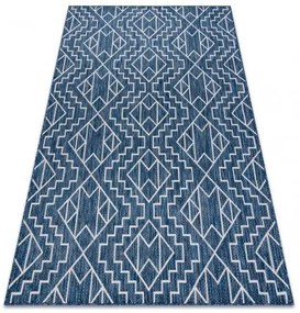 Dywany Luszczow Kusový koberec SISAL SION Geometrický, diamanty 21778 tmavě modrá / ecru Rozměr koberce: 180 x 270 cm