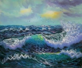 mořské vlny - 50 x 60 cm