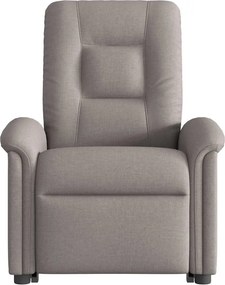 Elektrické zvedací masážní polohovací křeslo taupe textil 3303291
