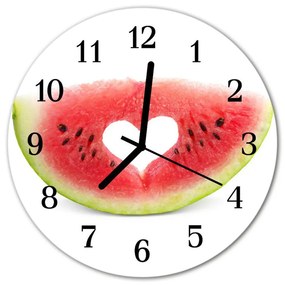 Nástenné skleněné hodiny vodní meloun