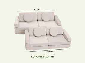 Multifunkční skládací pohovka SOFA z manšestru Zvolte barvu: Krémová