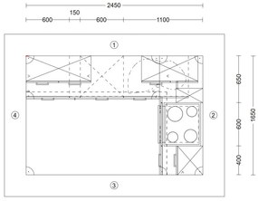 Sestava kuchyně Teplice-Structura-vystavený kus, dub havana