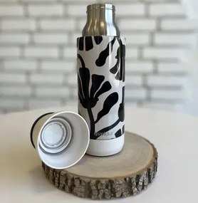 Quokka Echo abstract / Nerezová termoláhev s poutkem / 690 ml