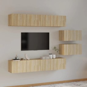6dílný set TV skříněk dub sonoma kompozitní dřevo 3114600