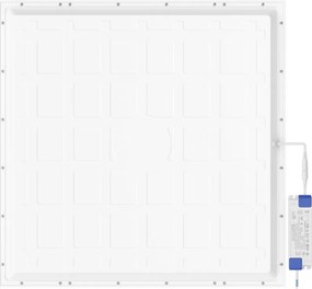 Mexen Brill+, stropní LED panel 60×60 cm, 48 W, neutrální bílá 4000K, L201-060-060-4840-20