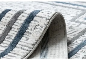 Moderní koberec TULS strukturální, střapce 51242 Rám slonová kost / m velikost 180x270 cm | krásné koberce cz