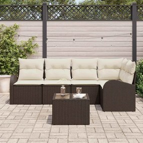 Set pohovek s polštářem Hnědá Polyester 3346048